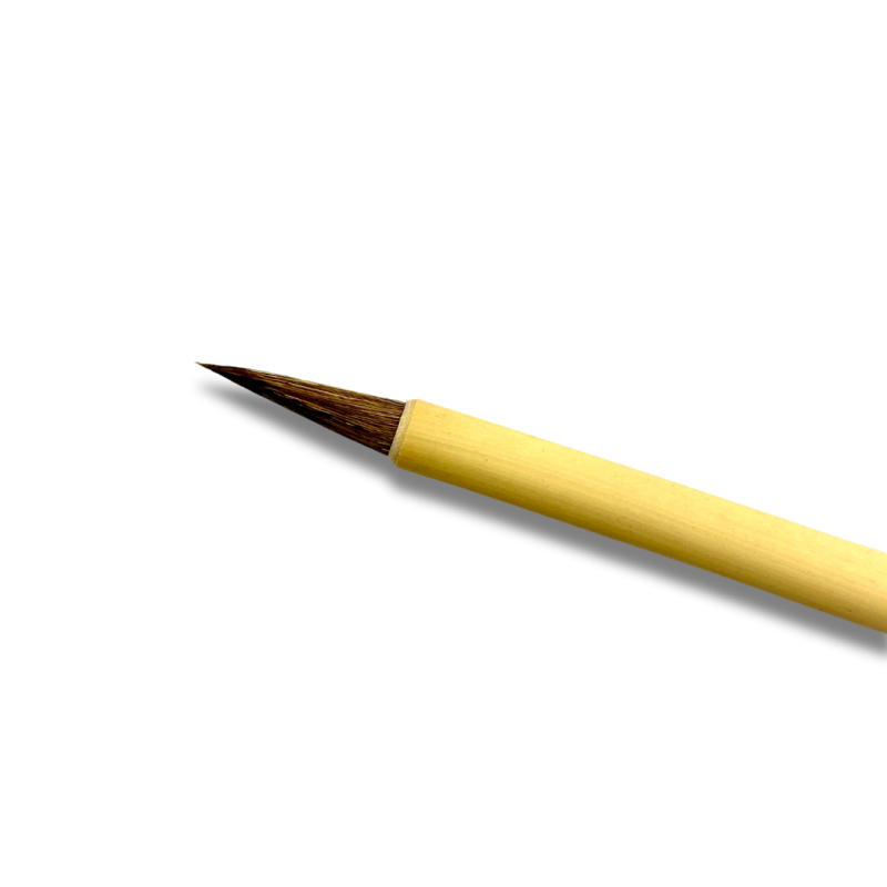 LB3 Brown Hair Bamboo Brush | Goat Hair Detail Brush for Glaze & Ink