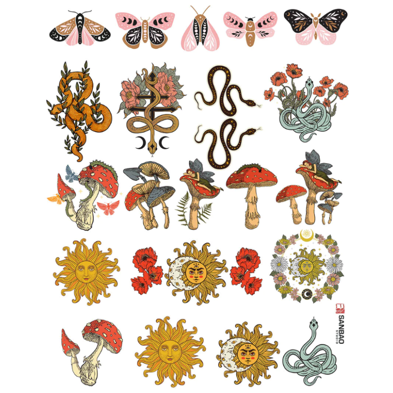 Mystical Overglaze Decal – Ceramic Transfer, 8.5x11 in